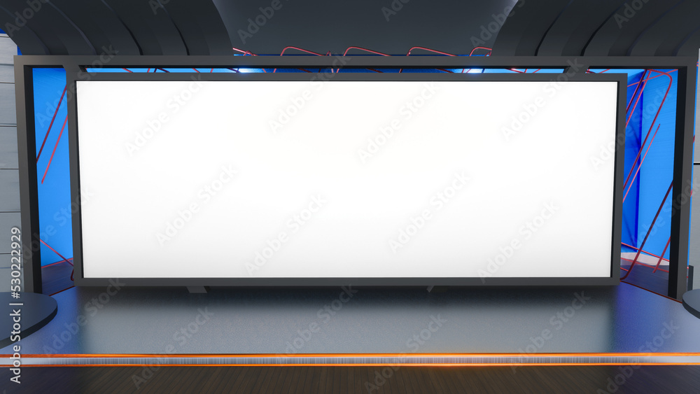 Alpha Channel Studio Set Background 2267_3D Virtual TV Studio News ...