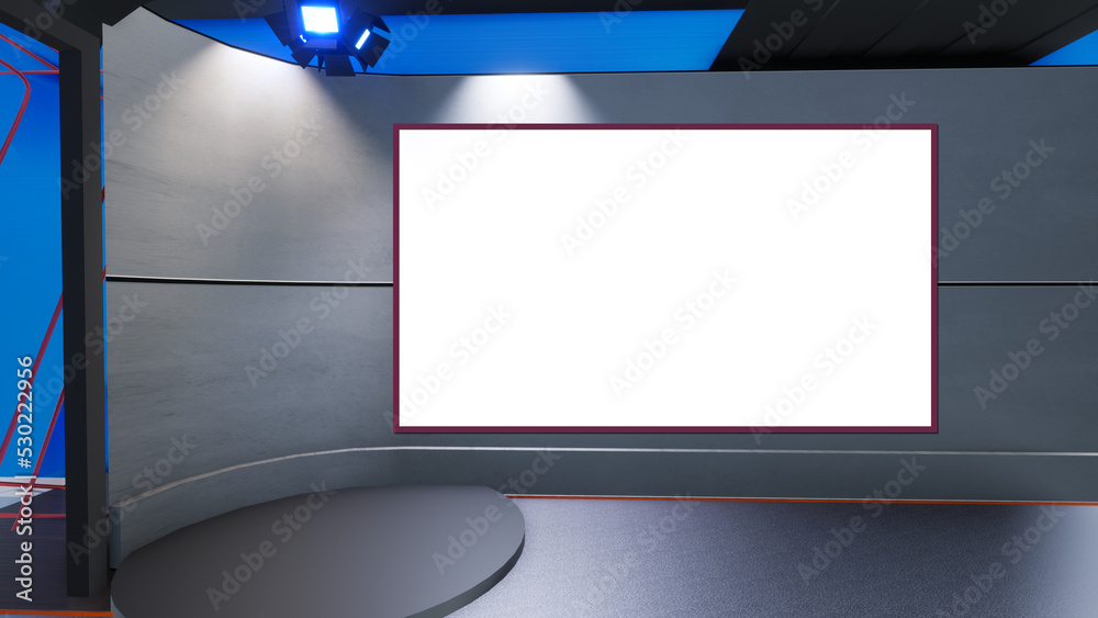 Alpha Channel Studio Set Background 2267_3D Virtual TV Studio News ...
