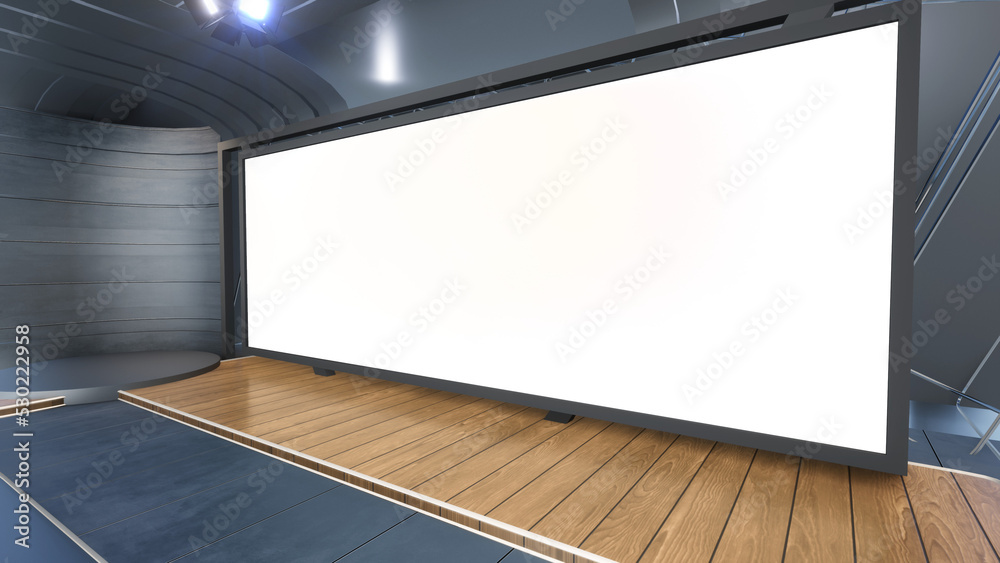 Alpha Channel Studio Set Background 2267_3D Virtual TV Studio News ...