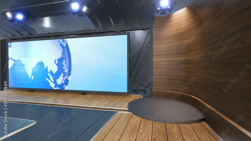 Studio Set Background 2267_3D Virtual TV Studio News_Studio Background ...