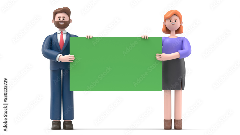 Transparent Backgrounds Mock-up. Format 16:9.3D illustration of cartoon ...