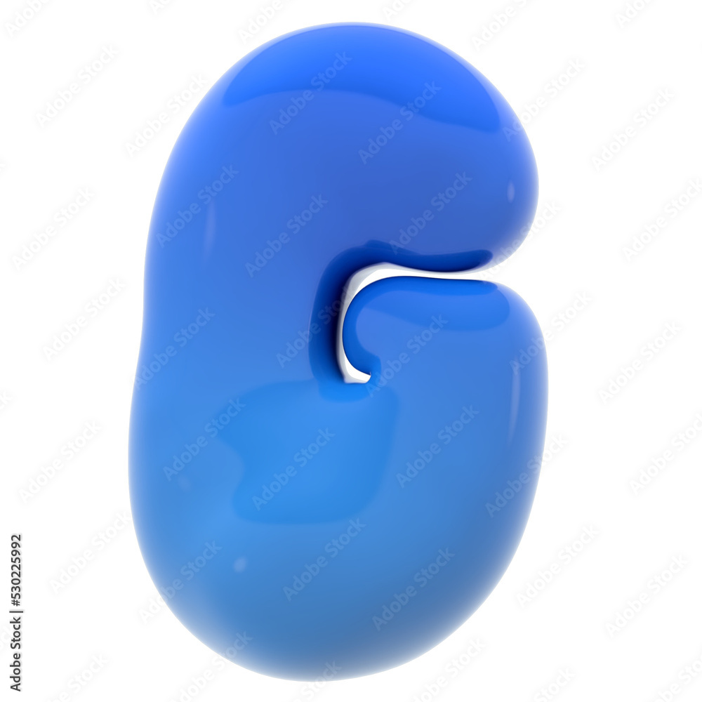 Alphabet G bubble letter illustration in 3D design Stock Illustration ...