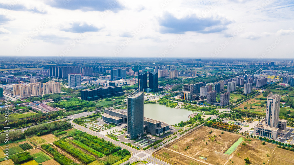 Aerial photography of buildings in Dongtai High-tech Industrial ...
