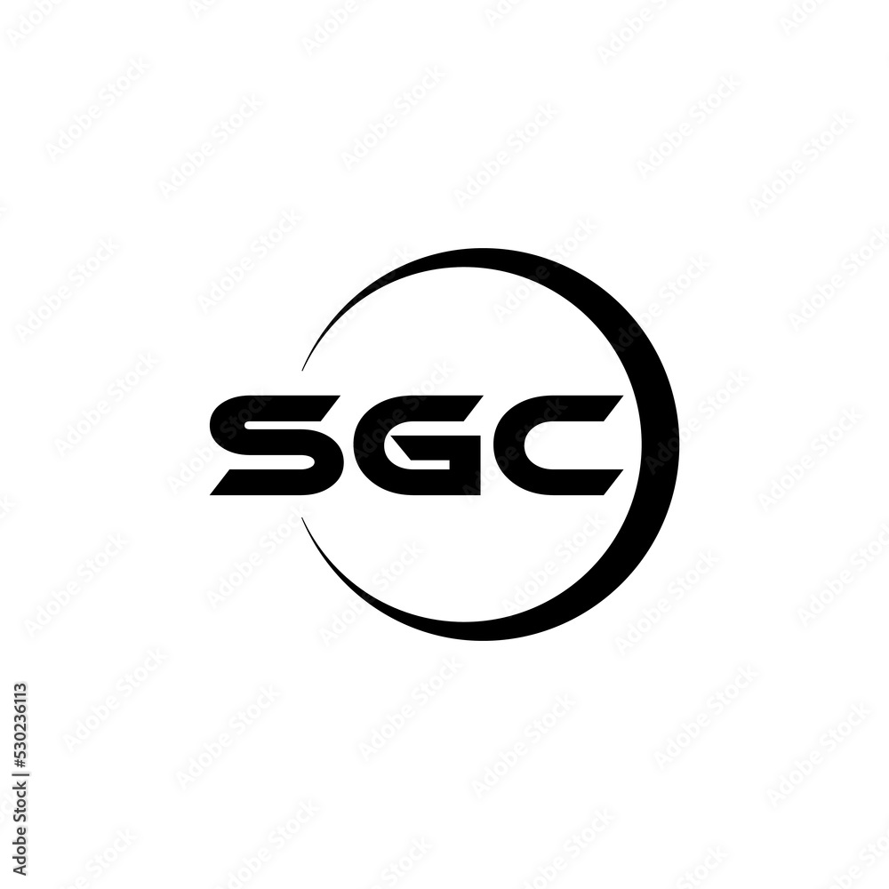 SGC letter logo design with white background in illustrator, cube logo ...