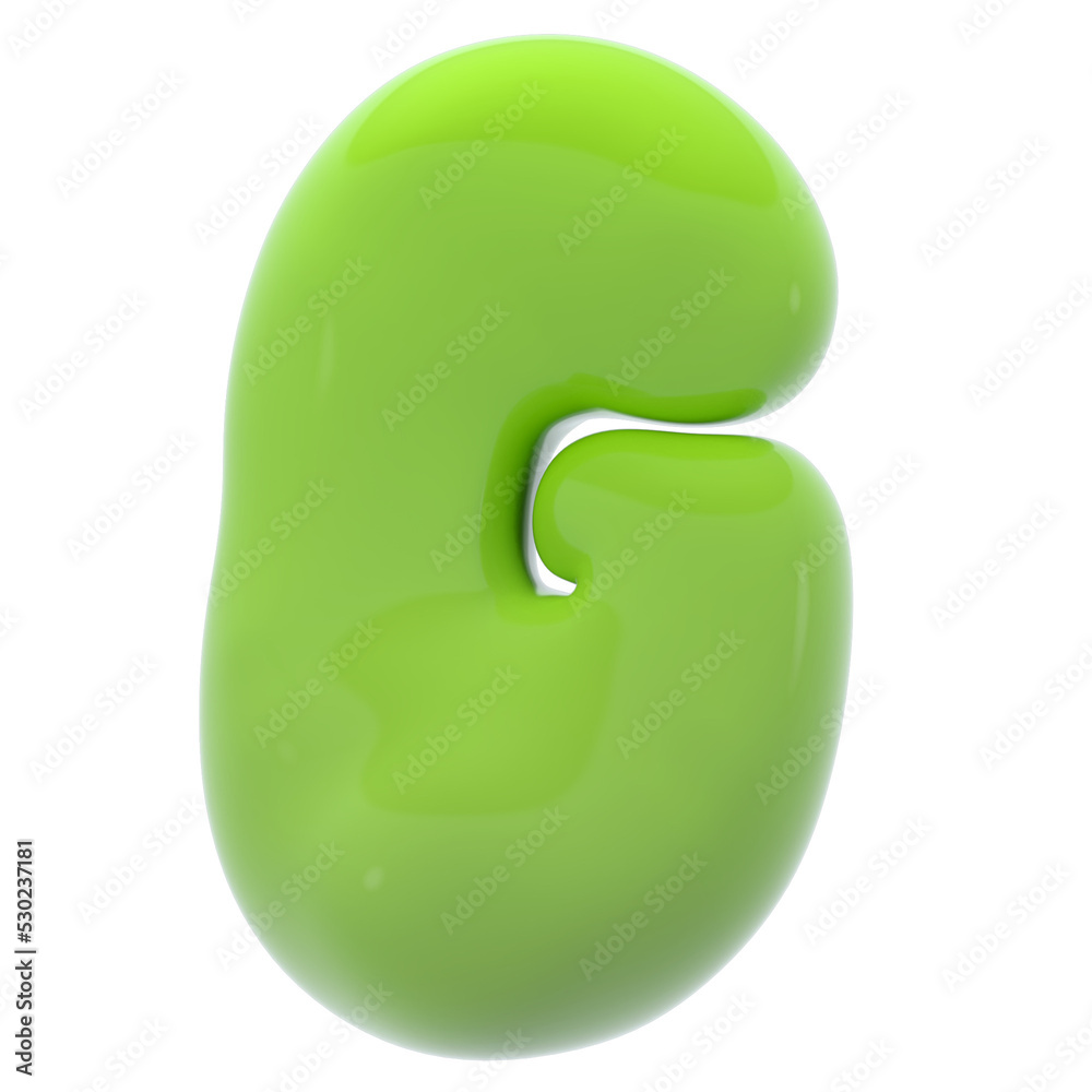 Alphabet G bubble letter illustration in 3D design Stock Illustration ...