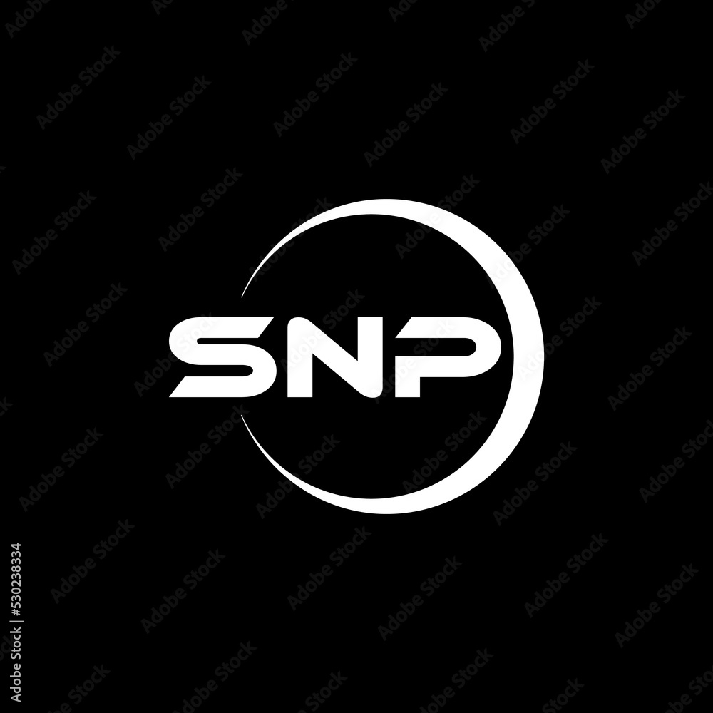 SMP letter logo design with black background in illustrator, cube logo ...