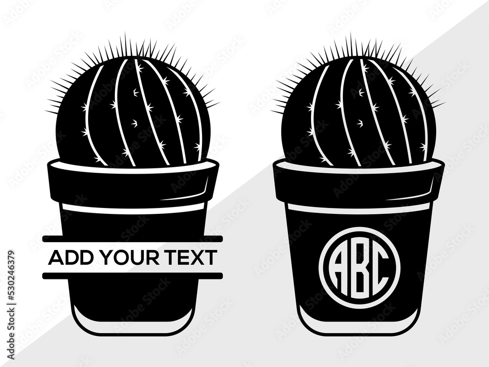Cactus Monogram SVG, Succulent Cacti svg, Succulent Svg, Desert Cactus ...