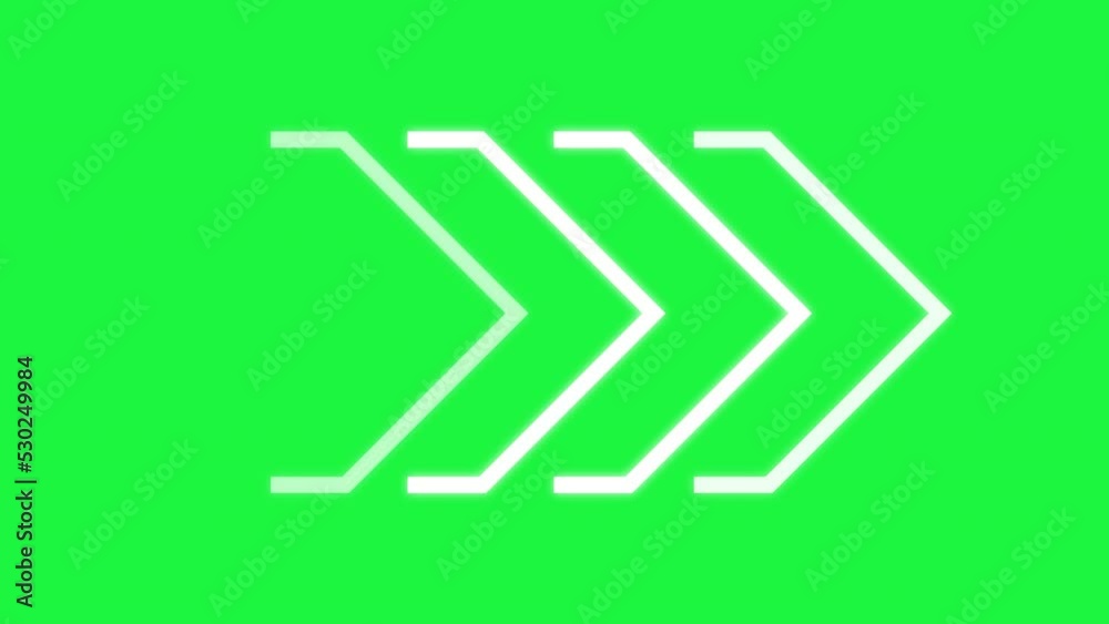 Flat 2d Animation Arrow transition greenscreen background in 4K 60FPS ...