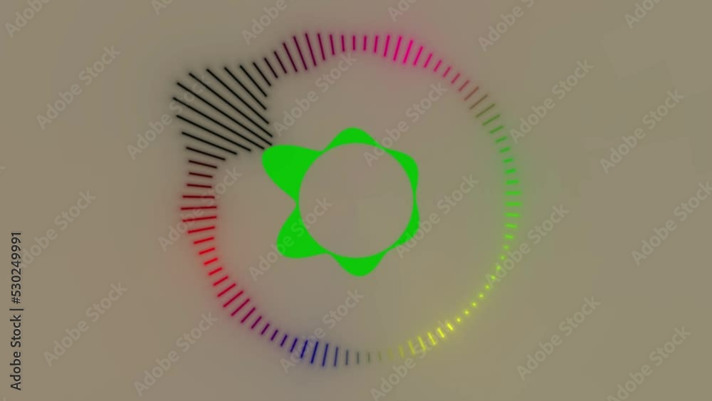 An animated 4k video of double counter-rotating rings consisting of ...