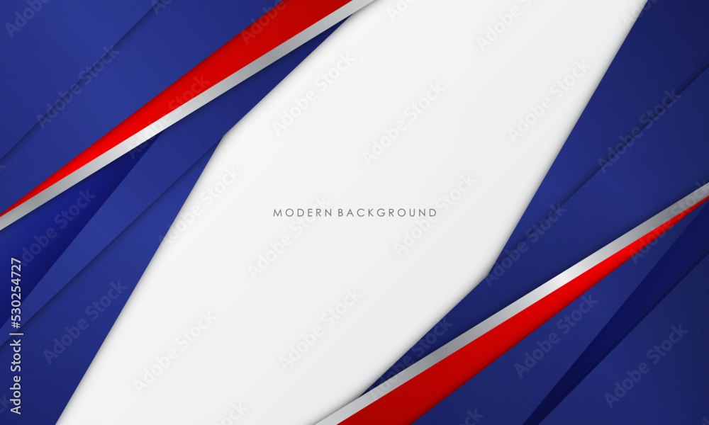 Modern abstract blue with red and white background Stock Vector | Adobe ...