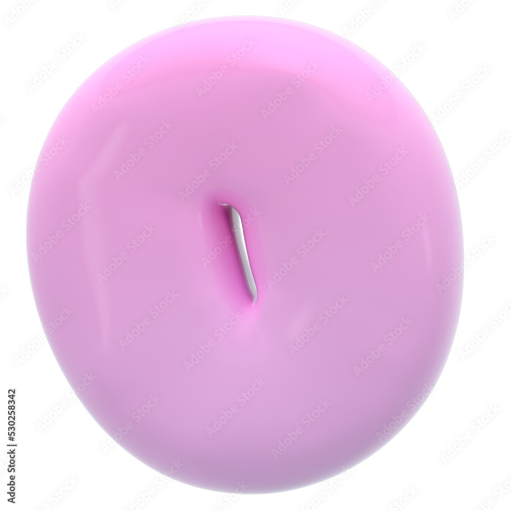 Alphabet O bubble letter illustration in 3D design Stock Illustration ...