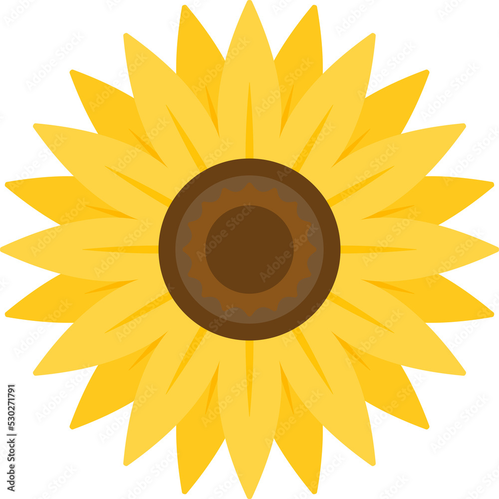 sunflower isolated on transparent background,cli art, png, icon Stock ...