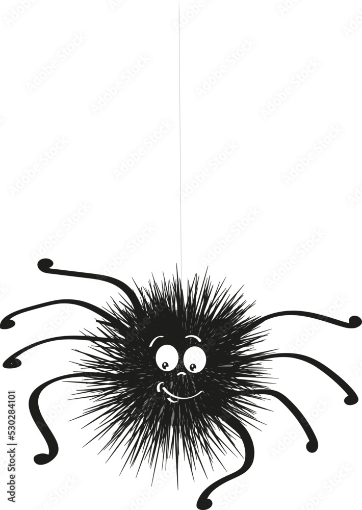 Cartoon illustration of a smiley spider Stock Vector | Adobe Stock