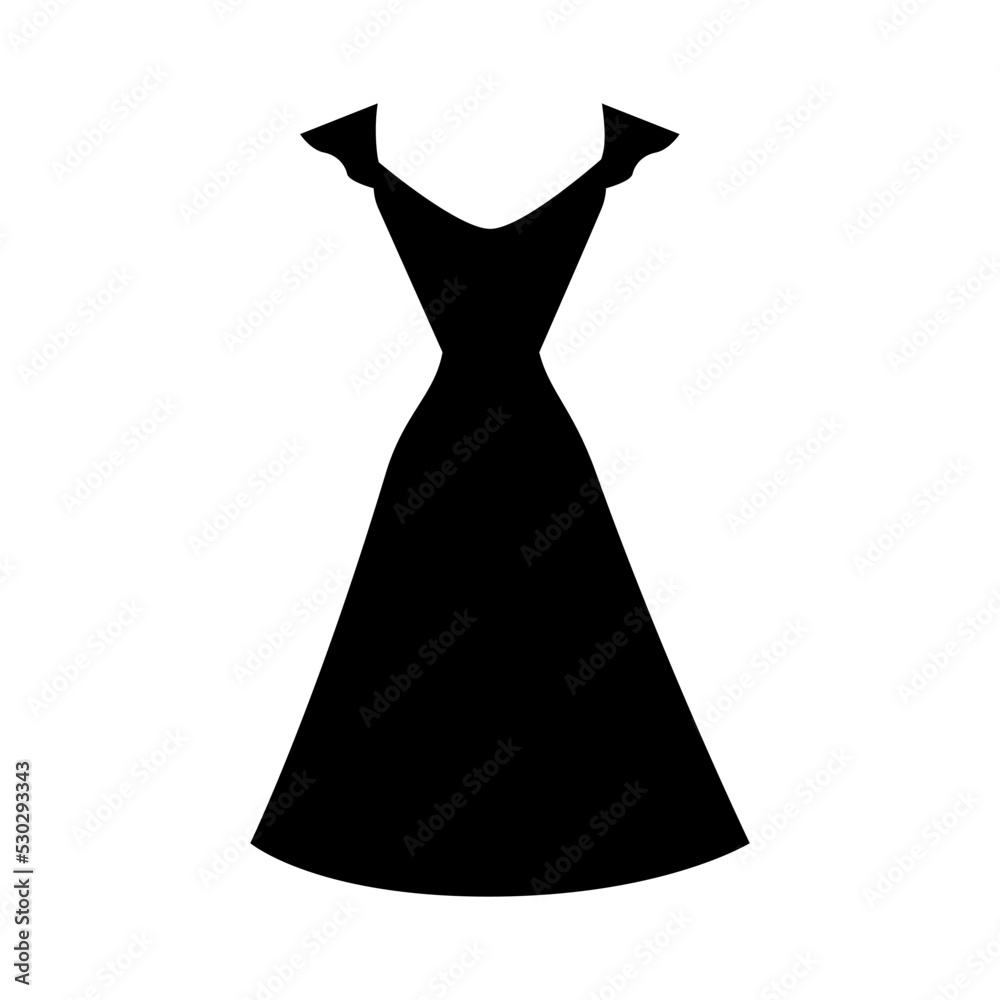 Dress icon vector set. frock illustration sign collection. Fashion ...