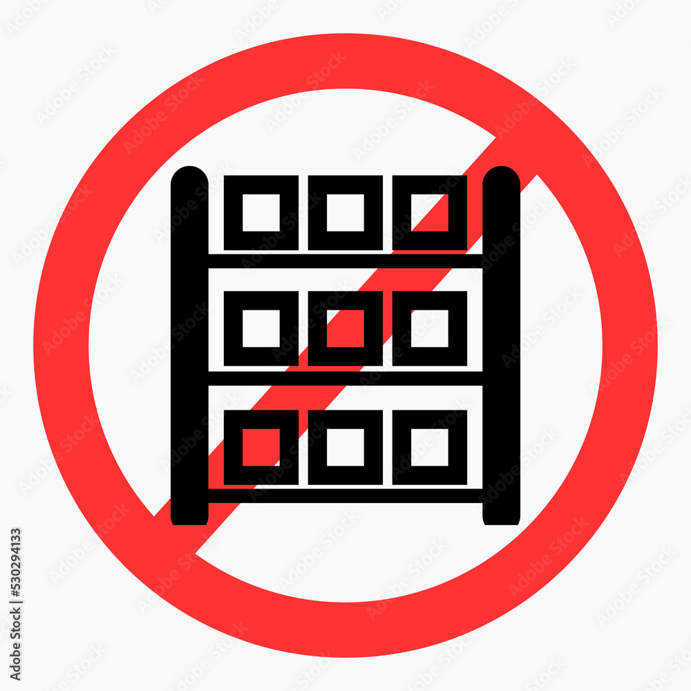 No stock icon. Do not put on shelves. No shelves. Do not use the ...