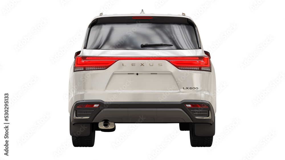 Dallas. USA. September 13, 2022. White metallic Lexus LX600 2022 on a ...