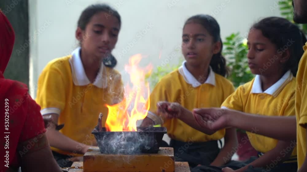 Sikar, Rajasthan, India -Sep 2022: Offerings in Havan Puja. Havan ...