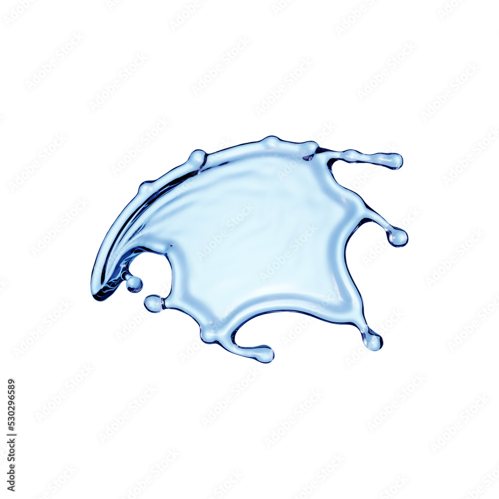 3d render, blue wave, water wavy splash clip art isolated on ...