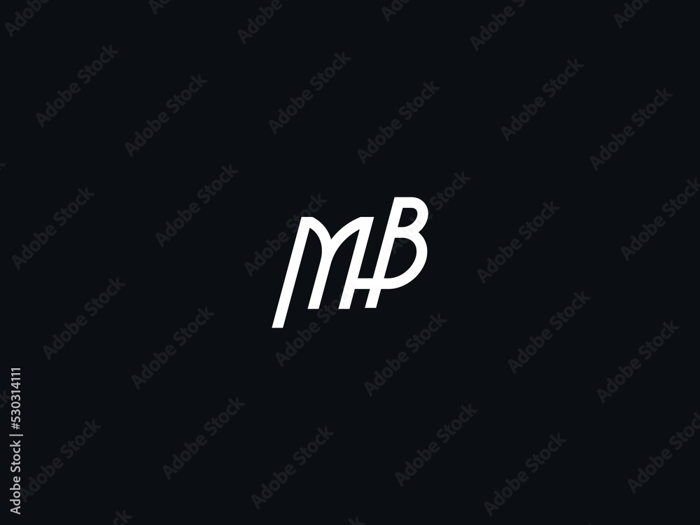 Simple MB Logo Icon, Unique Mb m b Letter Logo Image Vector Stock With ...