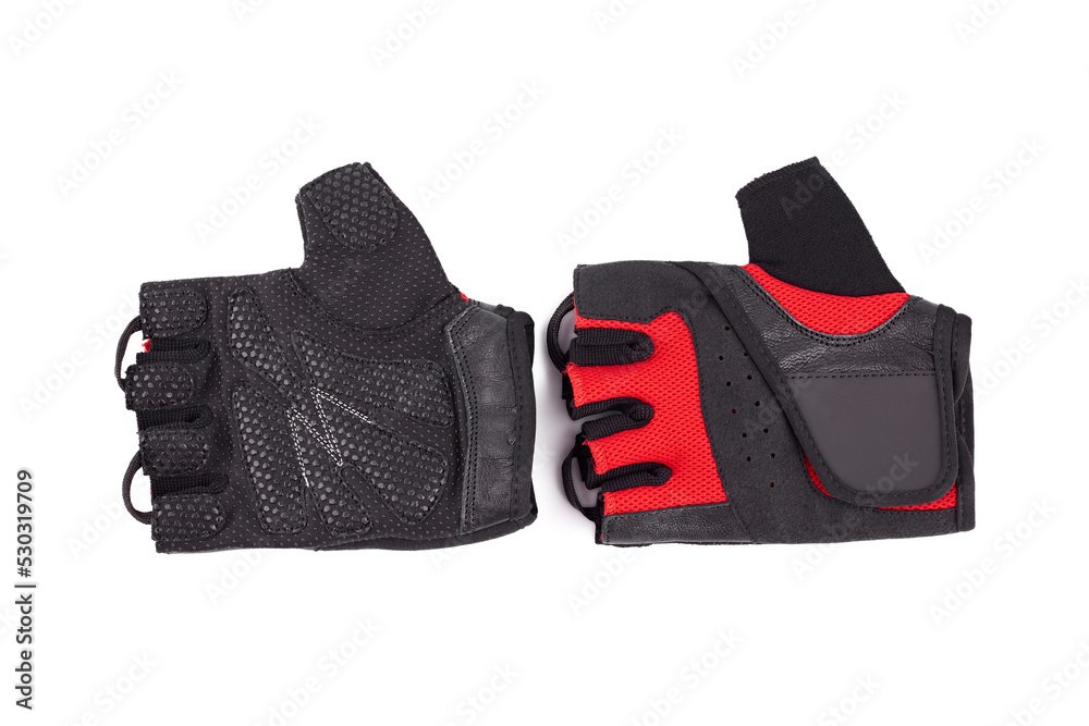 Bicycle gloves on white background. Gym equipment. Fitness. Workout ...