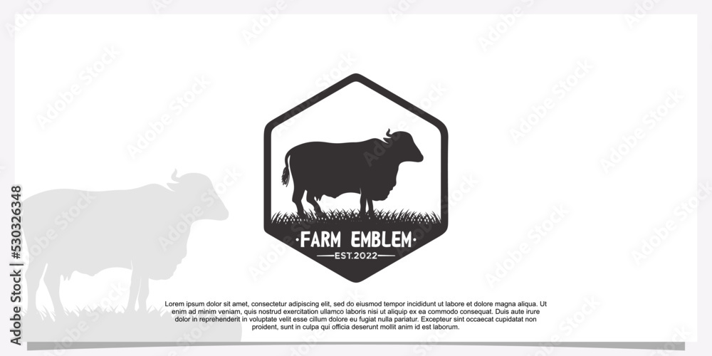 Cow breeder logo beef Premium Vector Part 2 Stock Vector | Adobe Stock