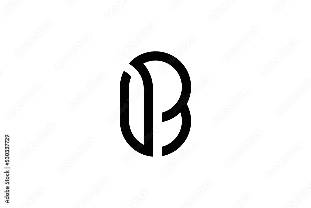 BP logo with a minimal design. An icon of a PB letter on a luxury ...