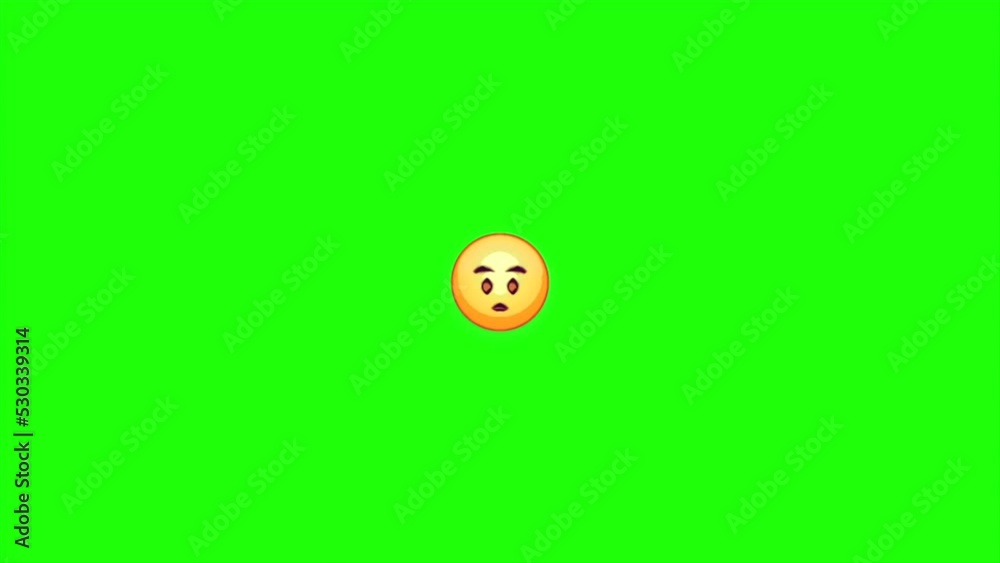 Green screen video animation of an emoji angry with comic style ...