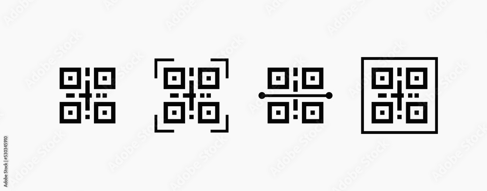 QR code symbol. Scan the QR code icon Stock Vector | Adobe Stock