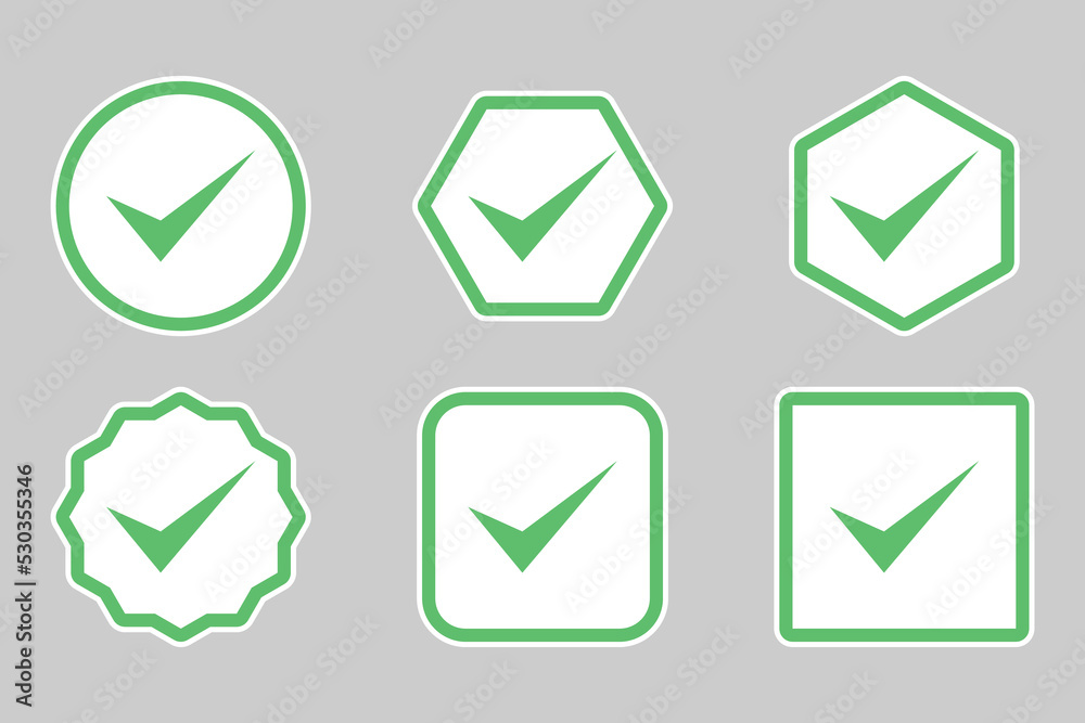 Check marks Icon Set, Tick marks, Accepted, Approved, Yes, Correct, Ok ...