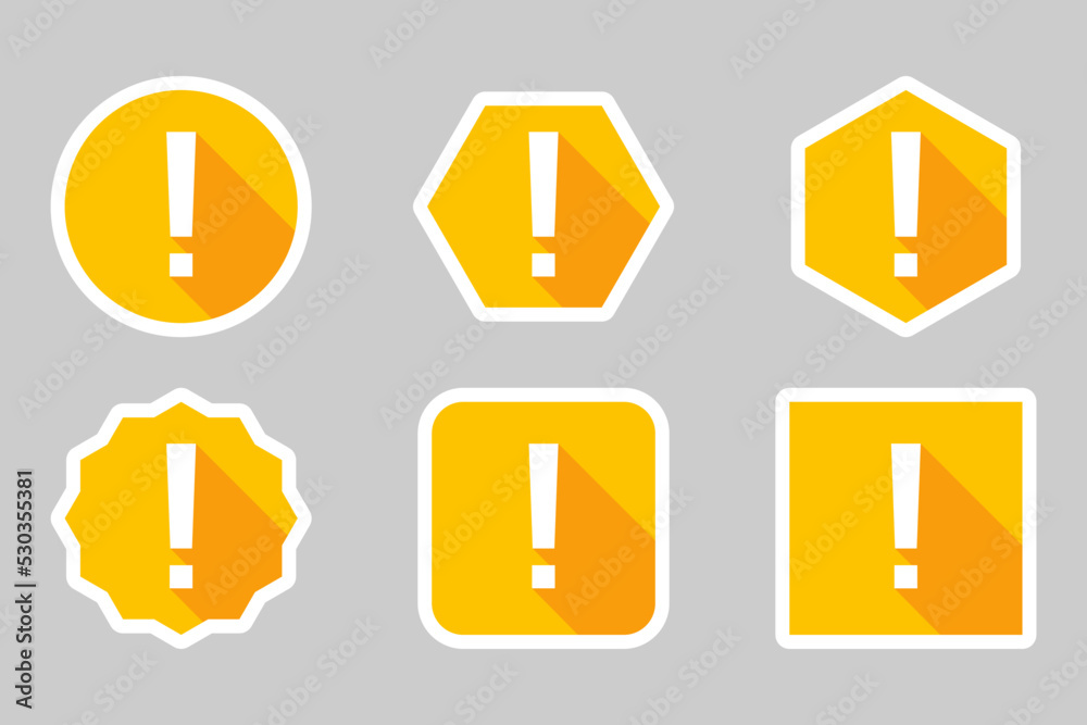 Exclamation mark, Attention sign, Caution icon, Hazard warning symbol ...