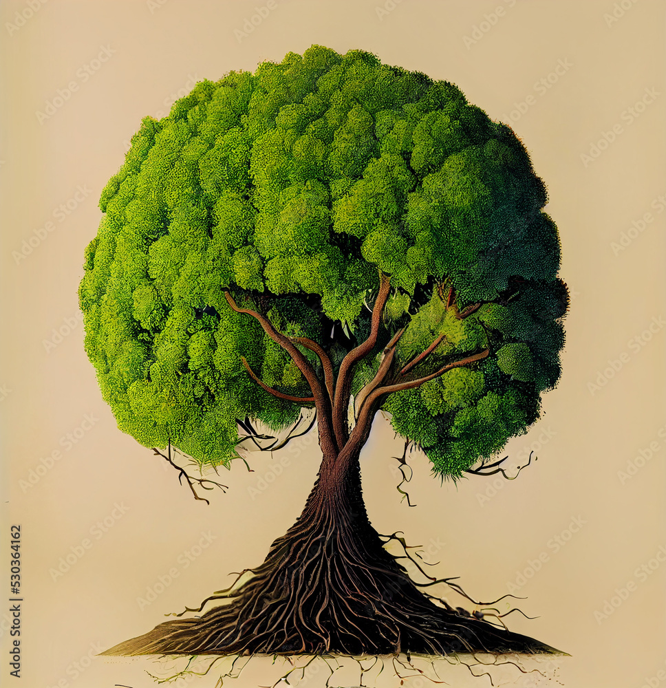 beautiful tree, image related to nature and grow Stock Illustration ...