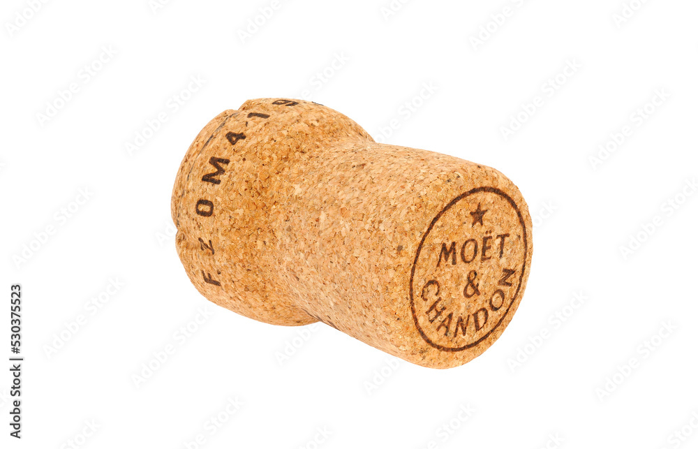 ROME, ITALY - SEPTEMBER 13, 2022. Champagne cork of Moet&Chandon ...