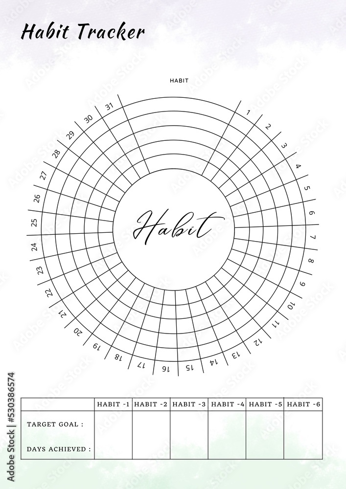Habit Tracker Stock Illustration | Adobe Stock