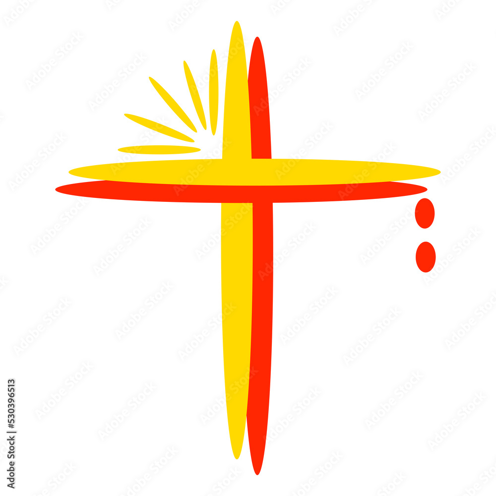 colorful Christian symbol of the sacrifice of Christ and His victory ...