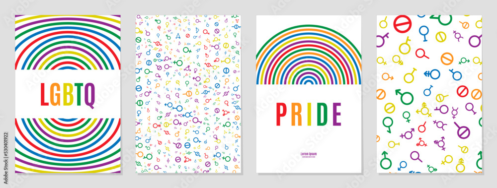 White Sign pride lgbt symbol rainbow. bisexual vector Stock Vector ...
