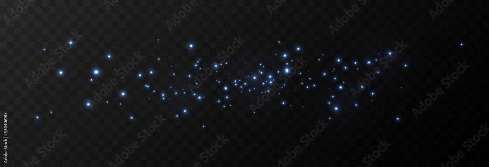 Vector blue dust on isolated transparent background. Magic, magic dust ...