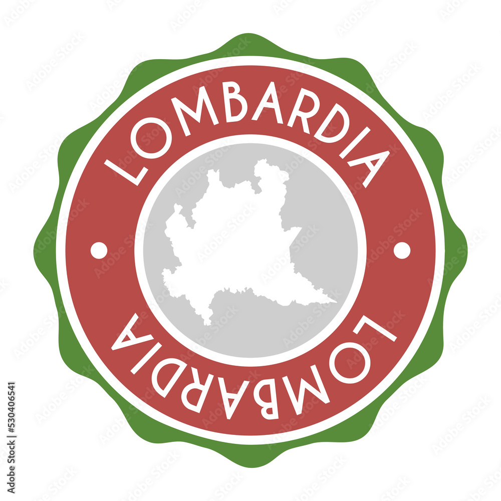 Lombardy, Italy Badge Map Vector Seal Vector Sign. National Symbol ...