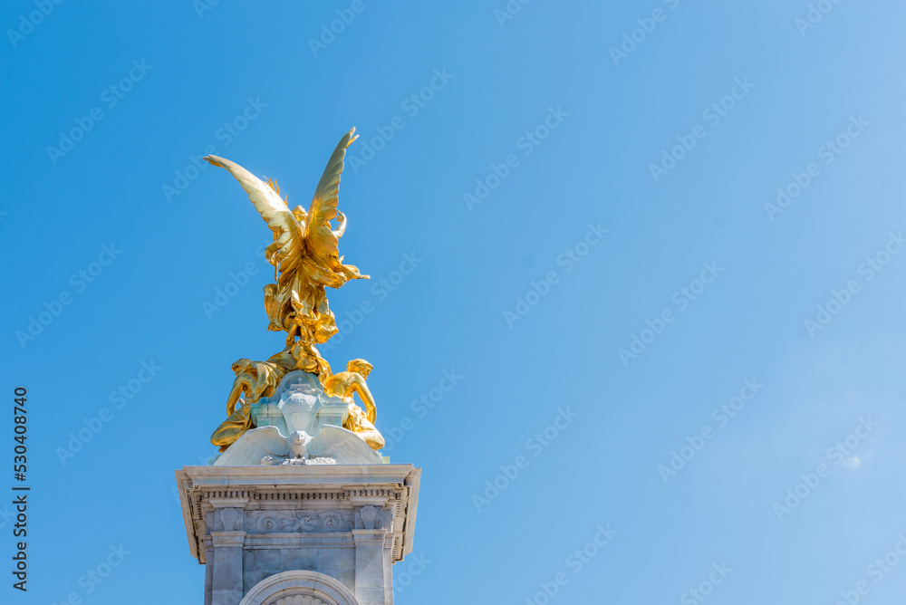 United Kingdom, London - July 29, 2022: Close up of Victoria Memorial ...