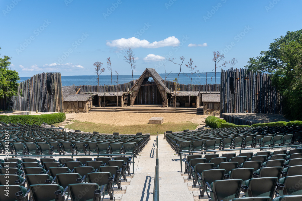 The Lost Colony, historical outdoor drama, waterside amphitheater on ...