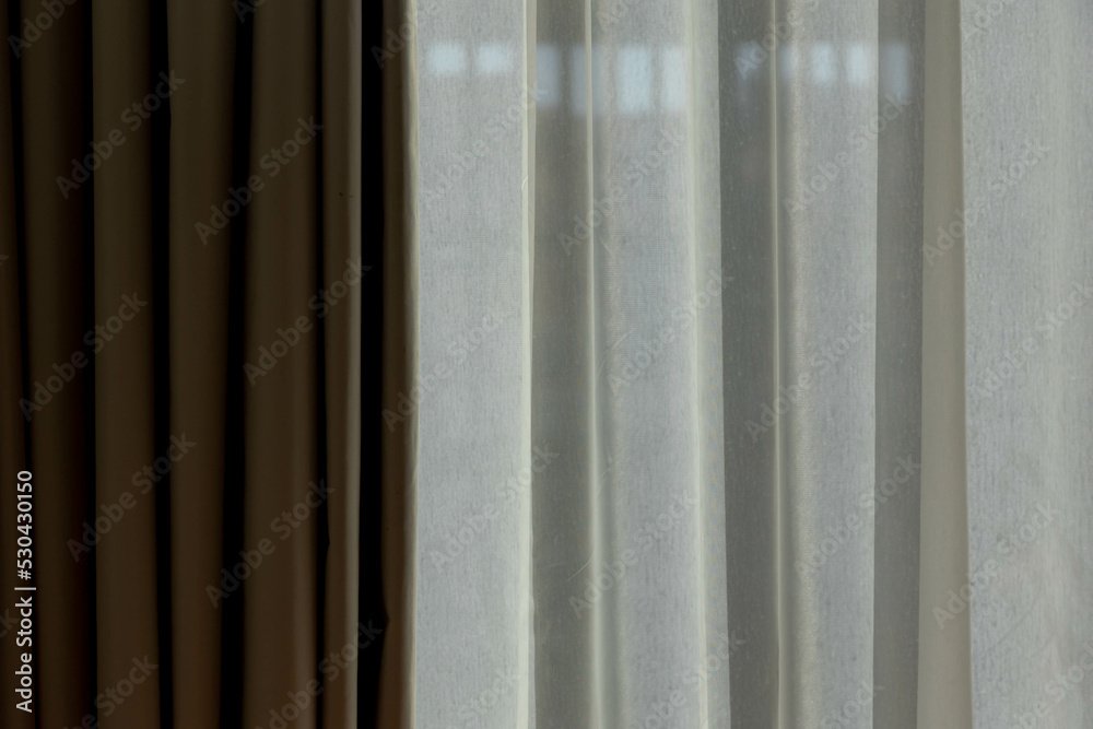 Light and shadow concept, Classic see through white sheer curtains ...