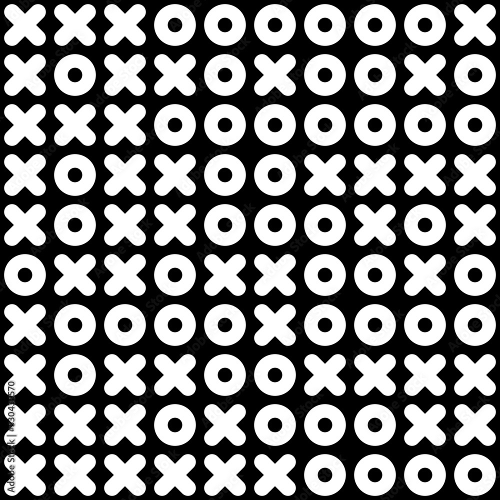 Abstract ornament tic tac toe. Seamless vector wallpaper. Repeat decor ...