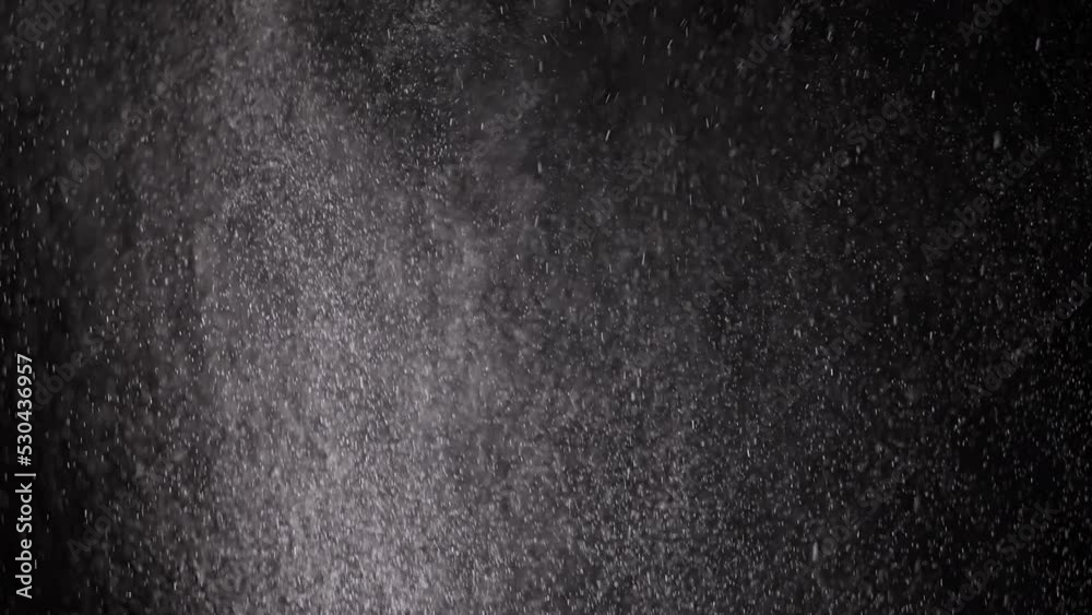 Whirlpool of Mixed Particles of Dust, Flour, Debris, Flying on Black ...