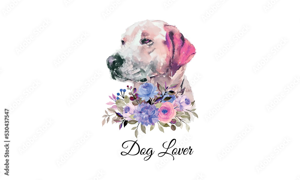 Best watercolor dog logo design illustration. Watercolor Dog logo ...