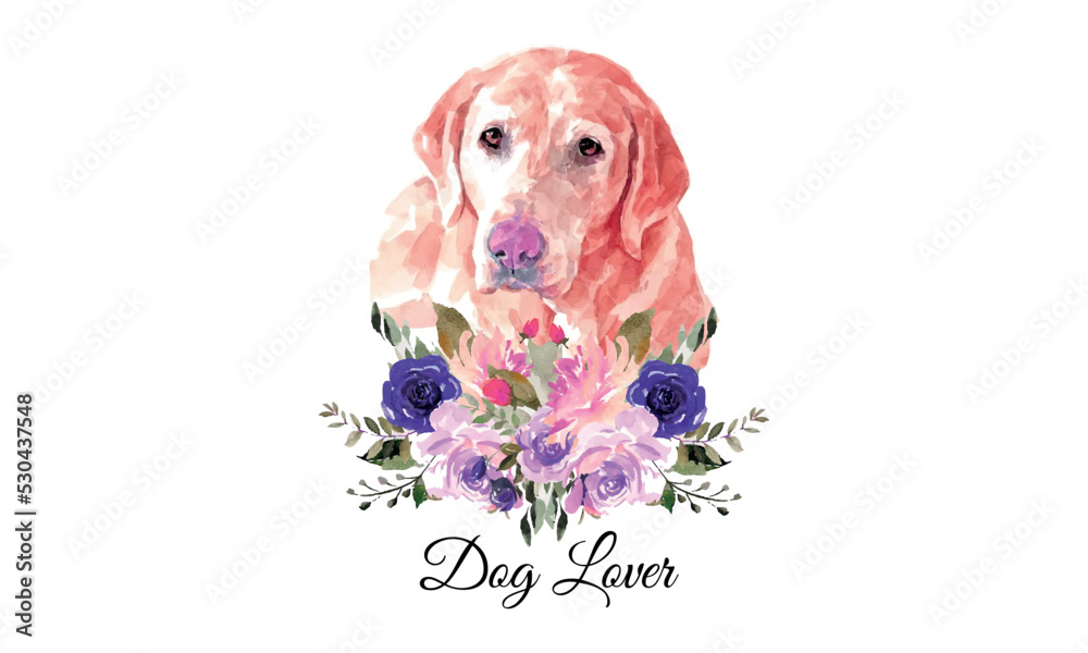 Watercolor Dog logo, watercolor dog logo design illustration Stock ...