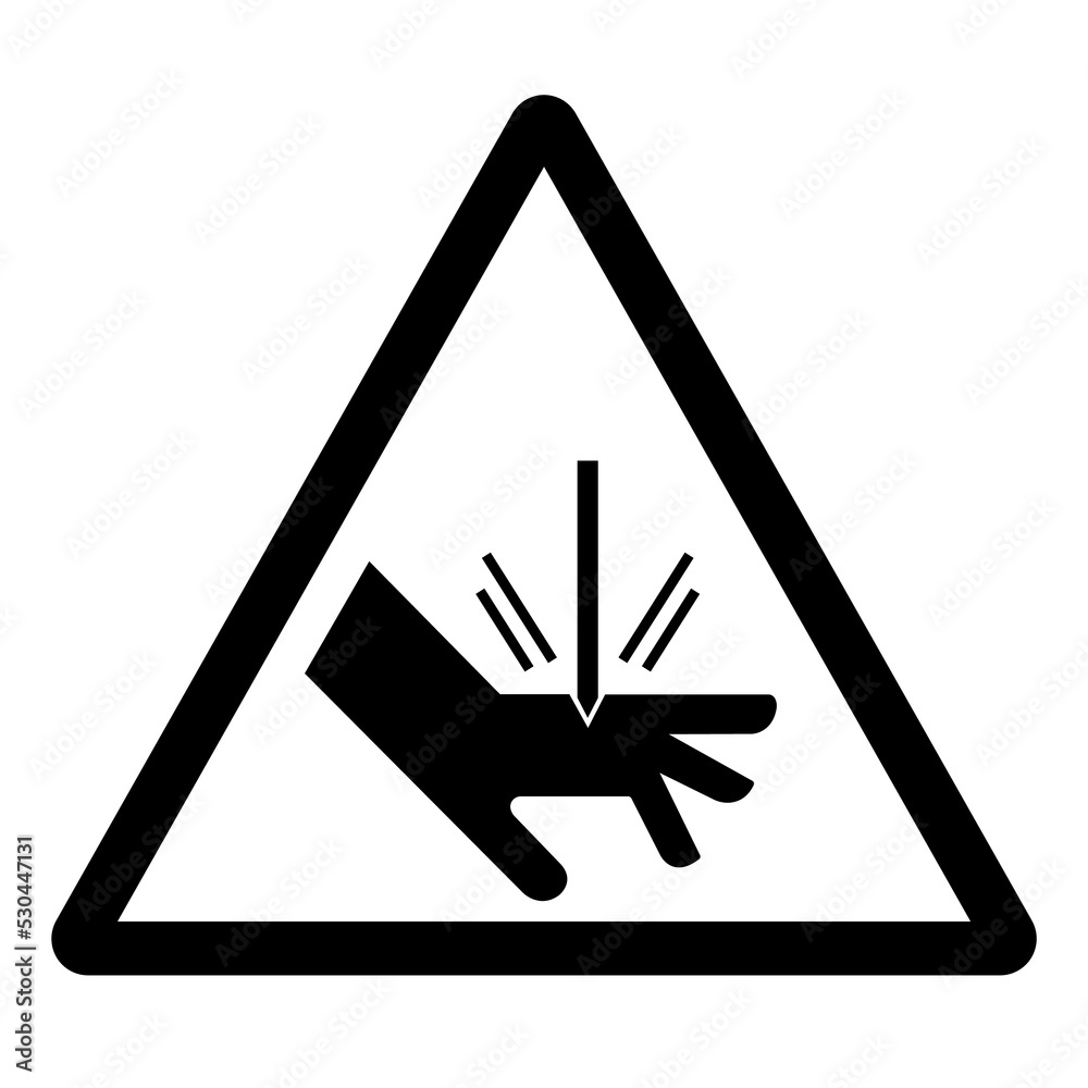 Warning Cut Hazard Hazard Symbol Sign ,Vector Illustration, Isolate On ...