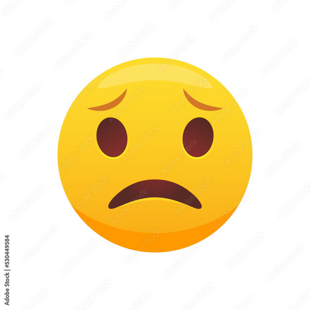 Disappointed emoji. Sad face, unhappy emoticon Stock Vector | Adobe Stock Disappointed emoji. Sad face, unhappy emoticon Stock Vector | Adobe Stock