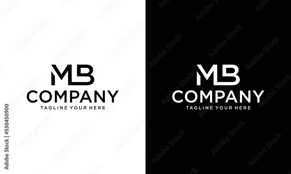 Desain Logo Huruf MB atau M dan B. Kreatif Modern Huruf Vektor Ikon ...