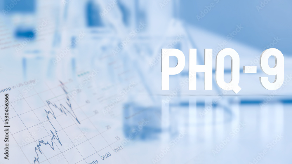 The phq 9 or patient health questionnaire 9 for medical or sci concept ...