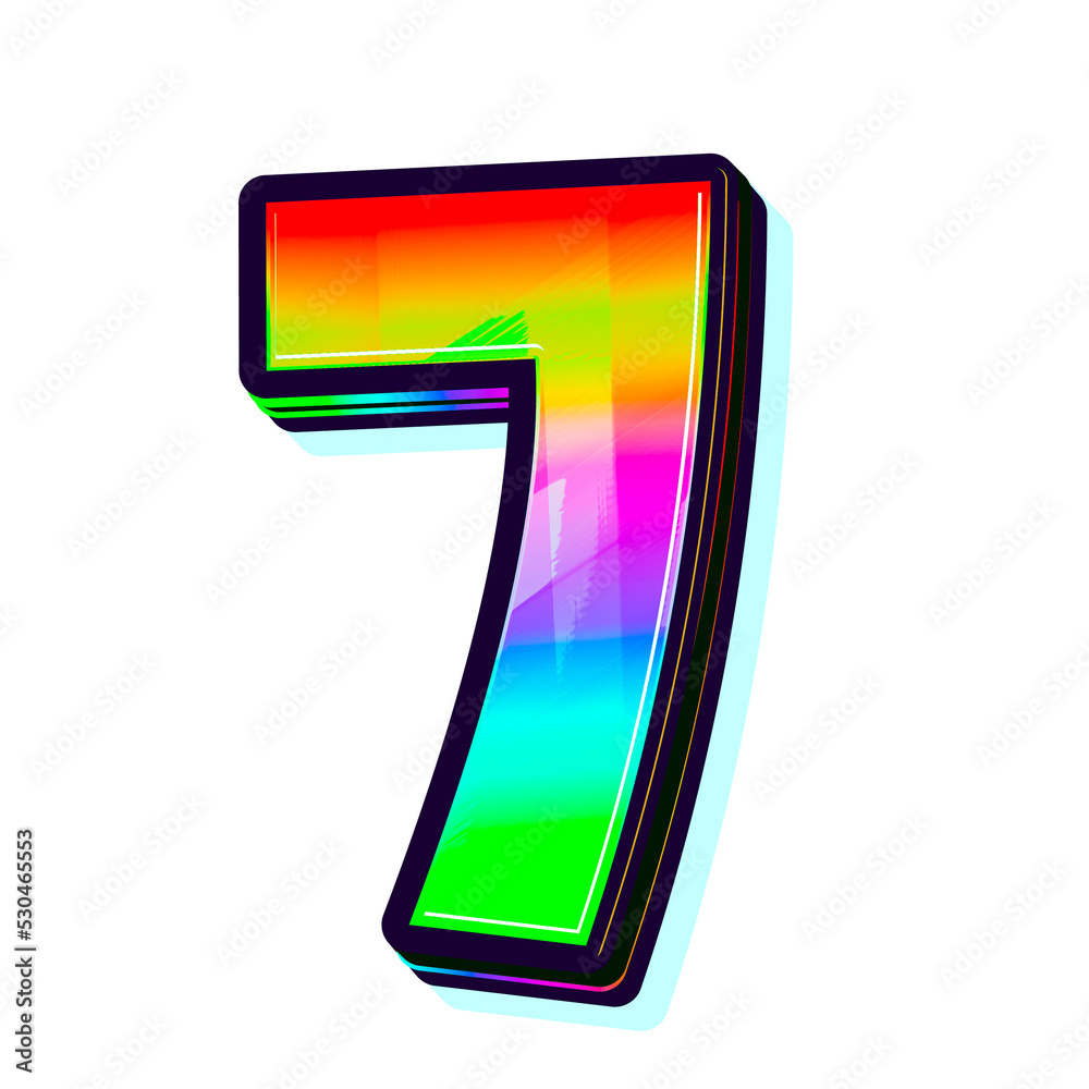 Jungle King alphabet rainbow font colorful alphabet ,7. design for ...