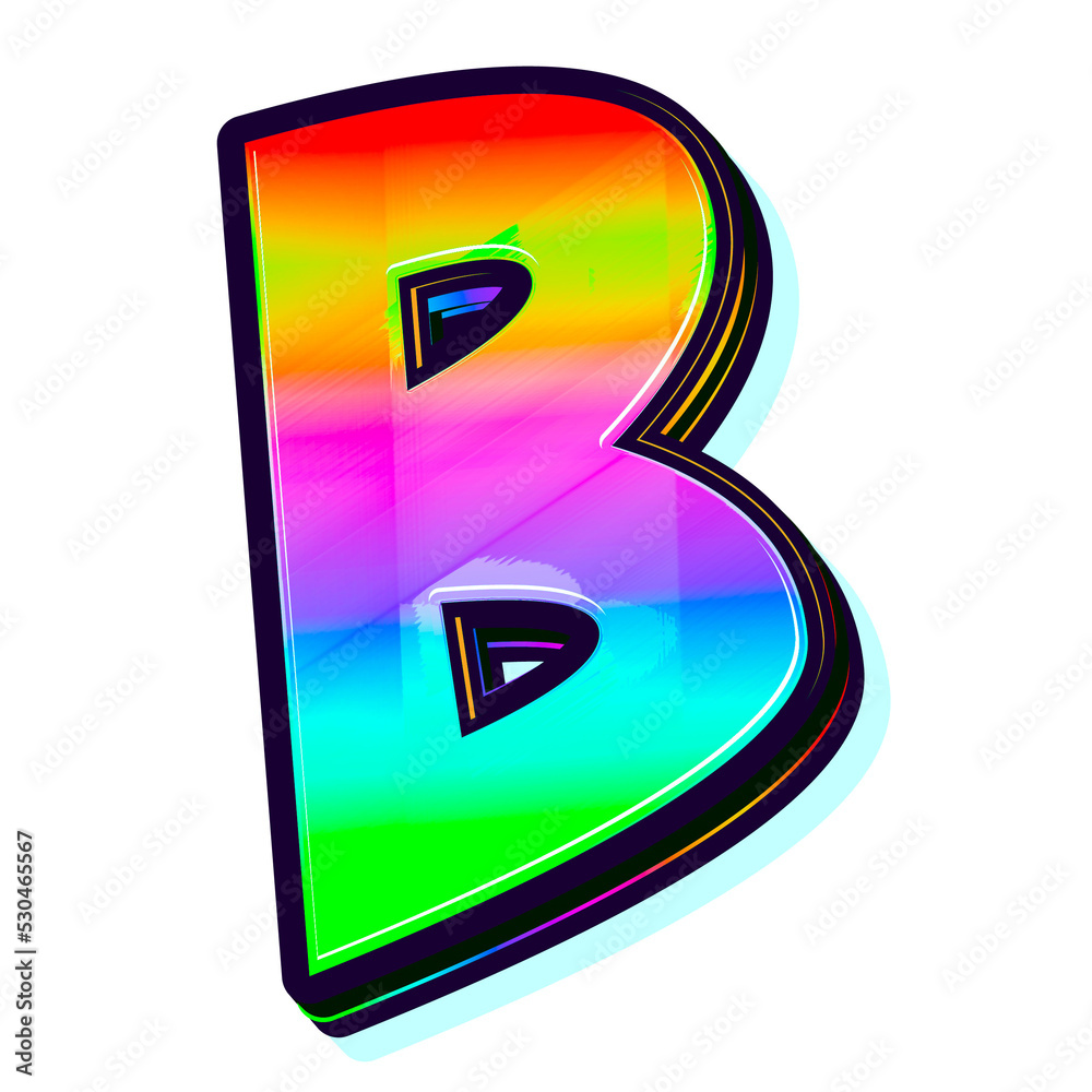 Jungle King alphabet rainbow font colorful alphabet ,b. design for display, brand design ...